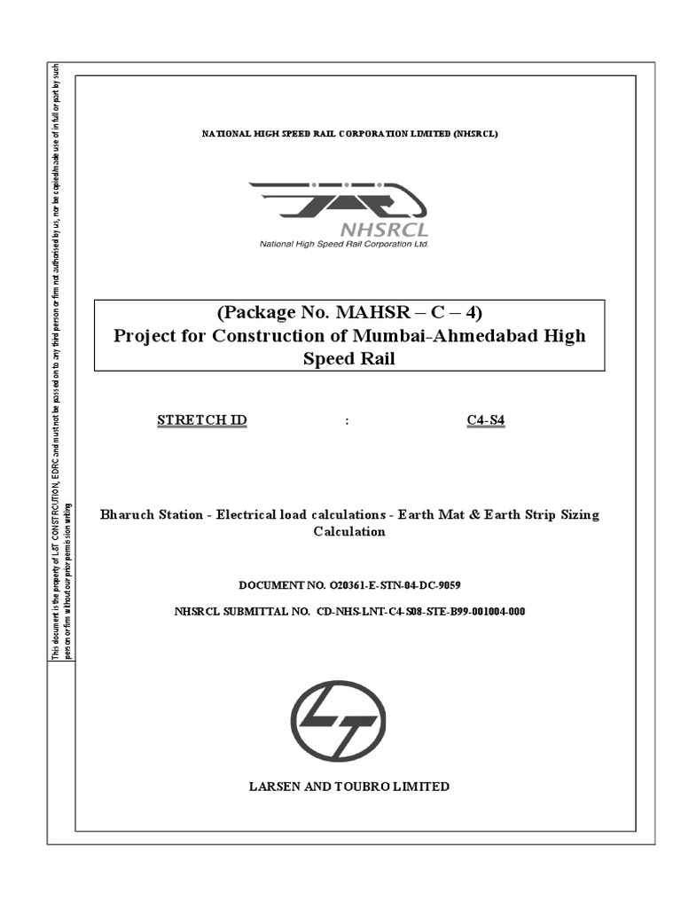 Bharuch Station Earthing Design | PDF | Electricity | Electric Power