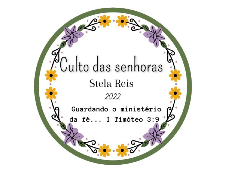 Cultos Senhoras ICM | PDF