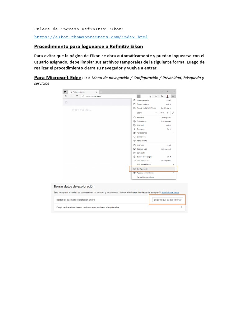 Guía de Acceso a Refinitiv Eikon | PDF | Tecnología