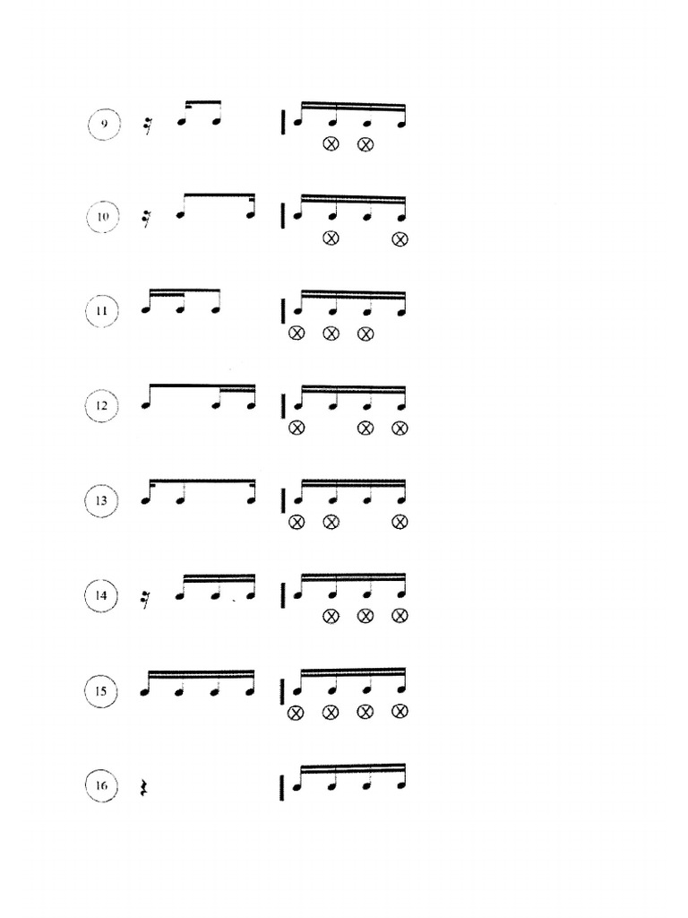 A2 - Prática das células rítmicas do quarto de tempo (3) | PDF