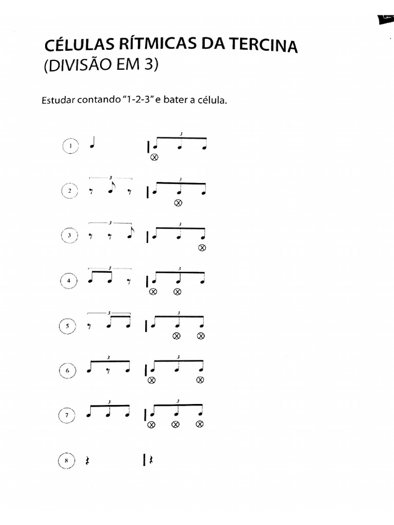 A3 - Células Ritmicas Da Tercina (Divisão em 3) | PDF