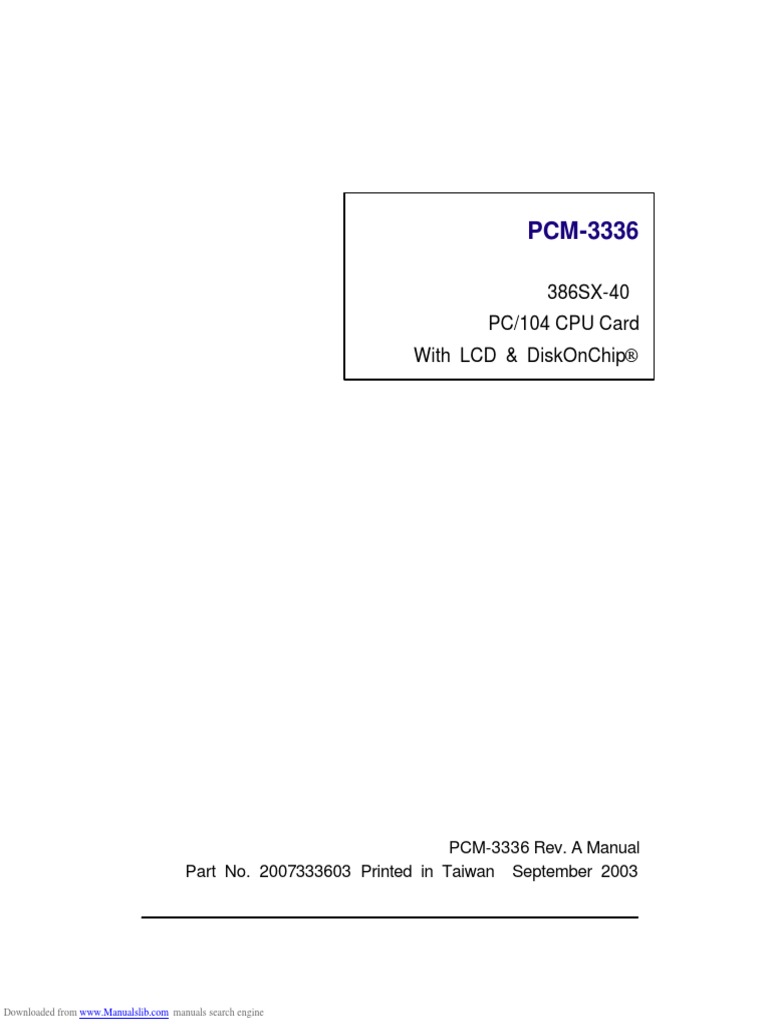 PCM 3336 | PDF | Bios | Personal Computers