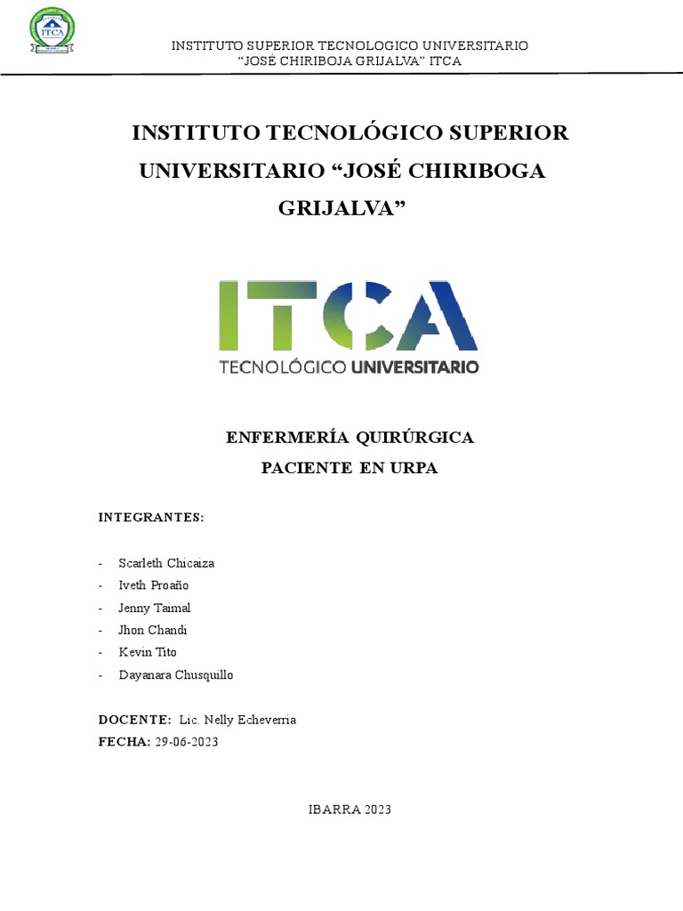 Cuidados en URPA para Enfermería Quirúrgica | PDF | Anestesia | Enfermería