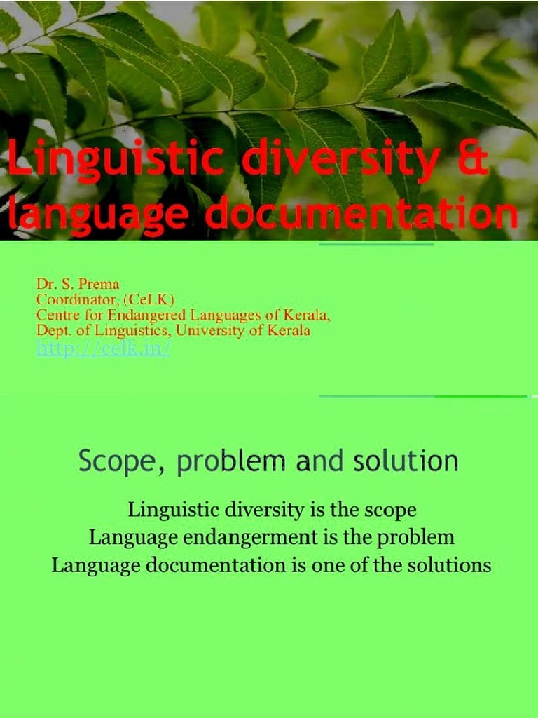 Language Diversity. | PDF