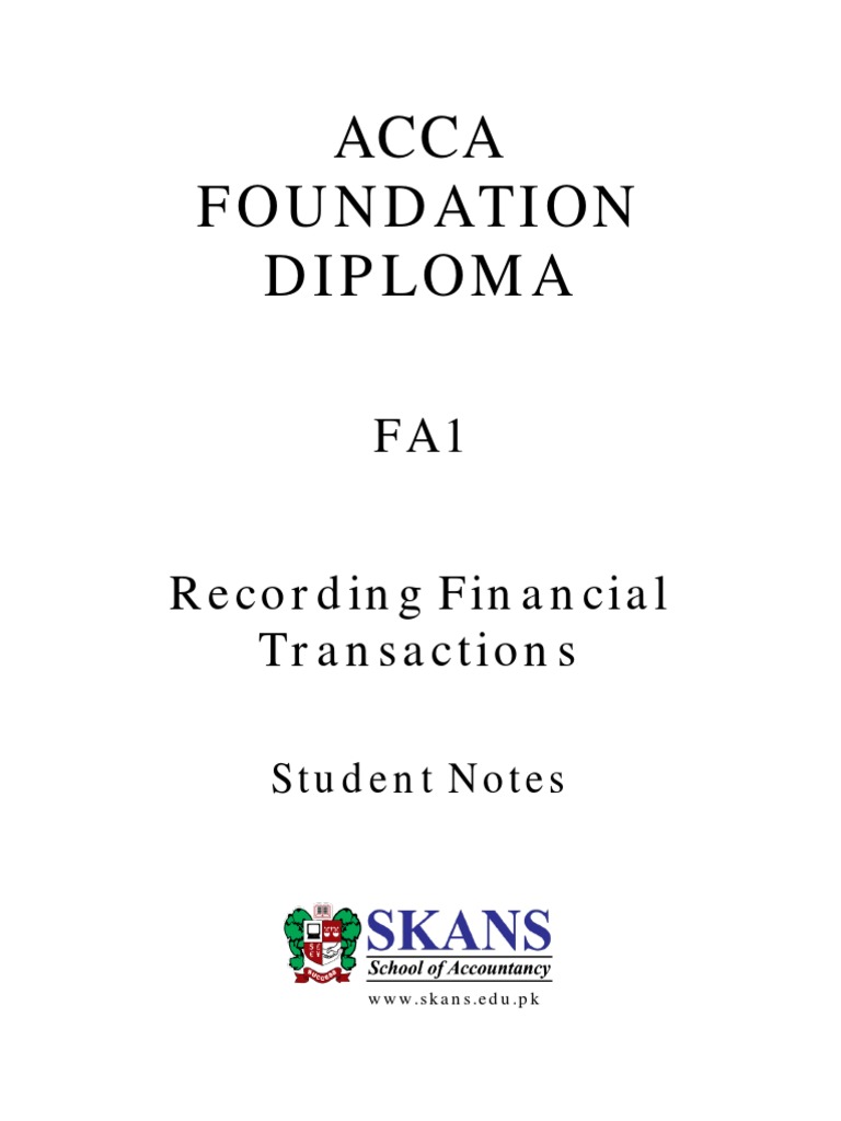 FA1 1 3 Chapters PDF | PDF | Debits And Credits | Income Statement