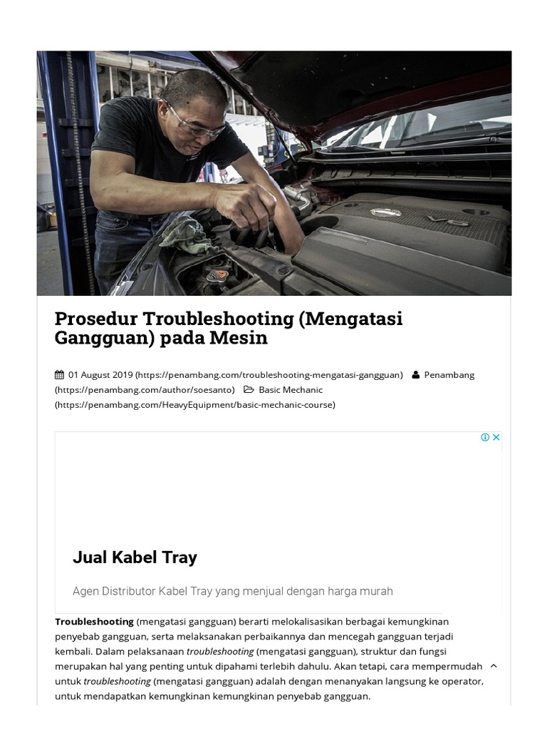Prosedur Troubleshooting (Mengatasi Gangguan) Pada Mesin | PDF