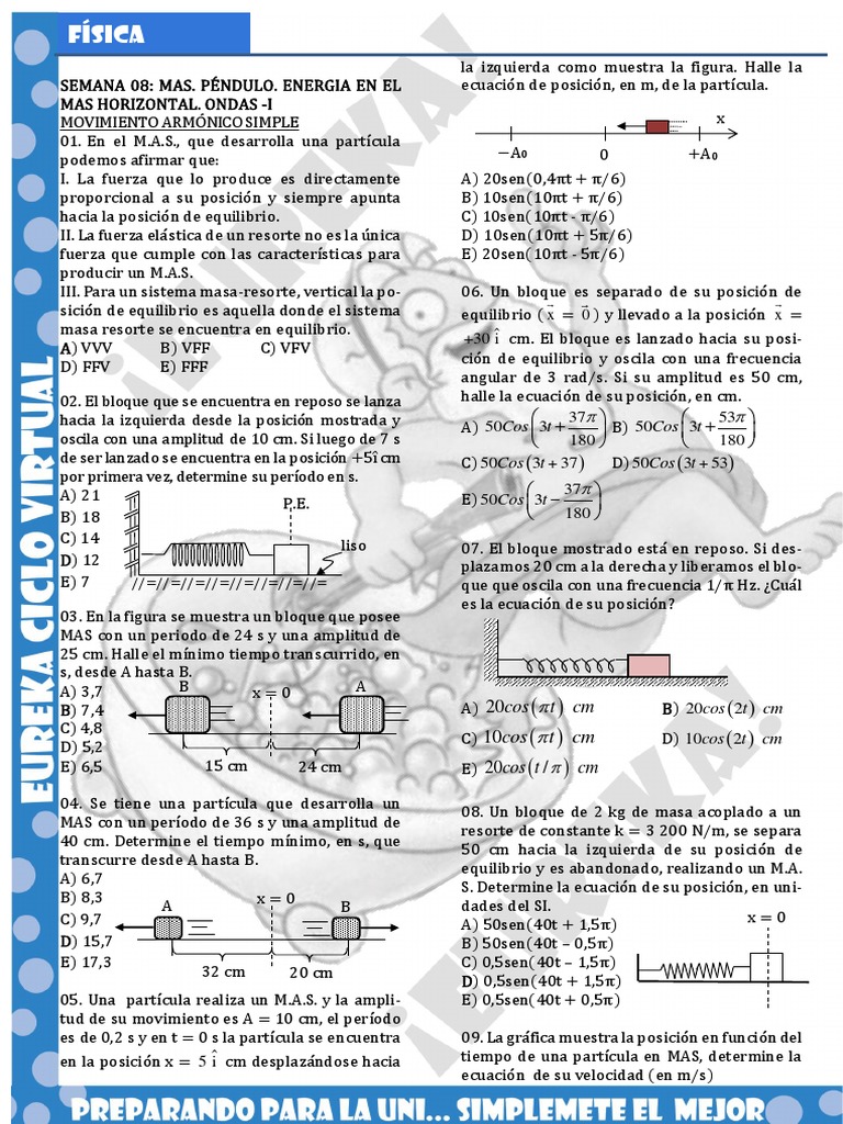 Fisica 08 Mas Péndulo Energia en El Mas Horizontal Ondas - I | PDF ...