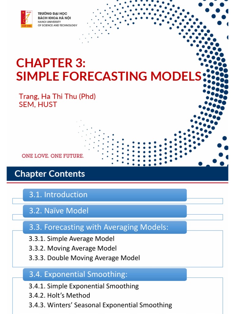 Chapter3 Simple Forecasting Models Pdf Forecasting Moving Average