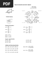 Math 30-1 Formula Sheet | PDF | Logarithm | Trigonometric Functions