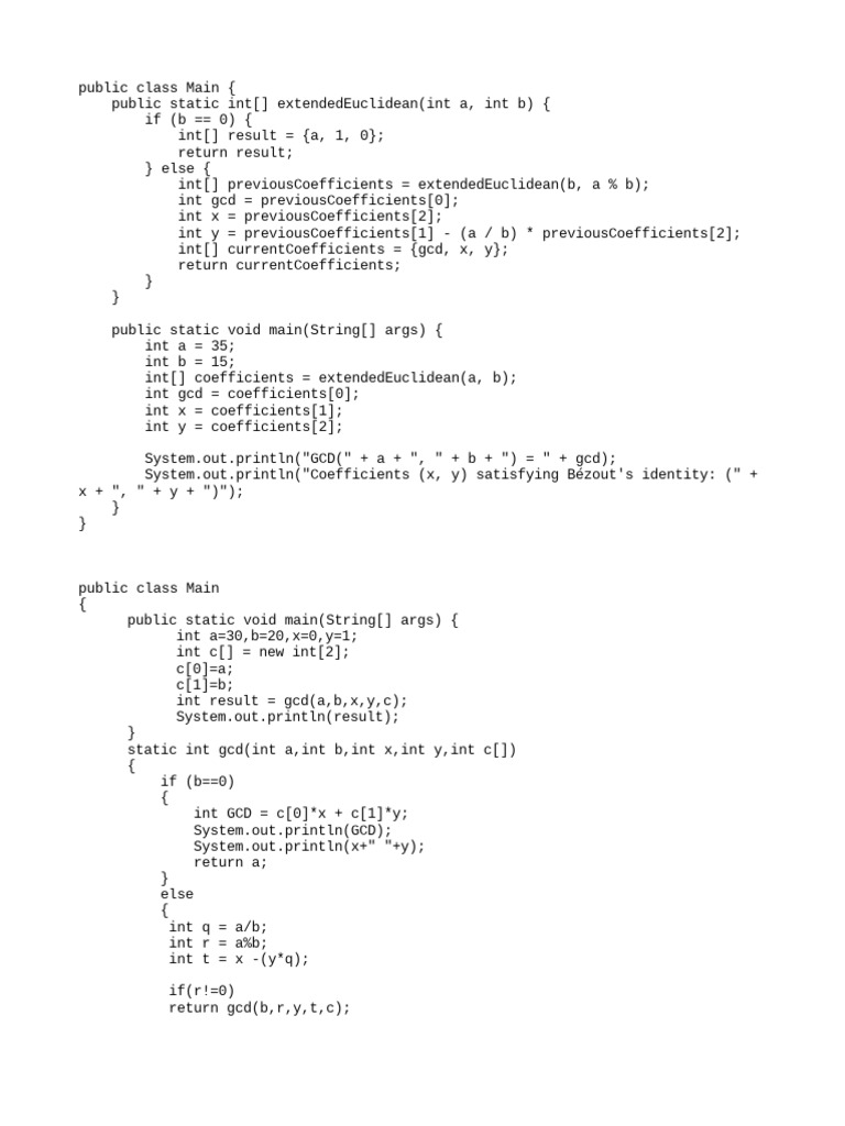 Extended Euclidean Algorithm | PDF Extended Euclidean Algorithm | PDF