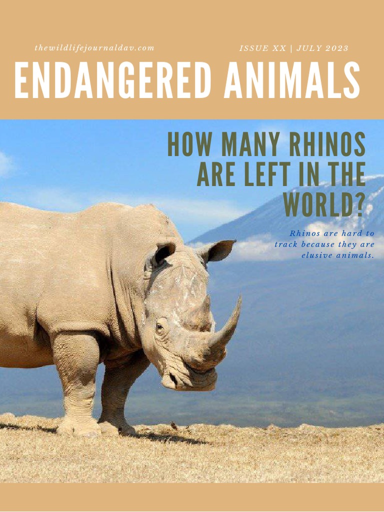 Yellow and Tiger Nonfiction Magazine Cover | PDF | Rhinoceros ...