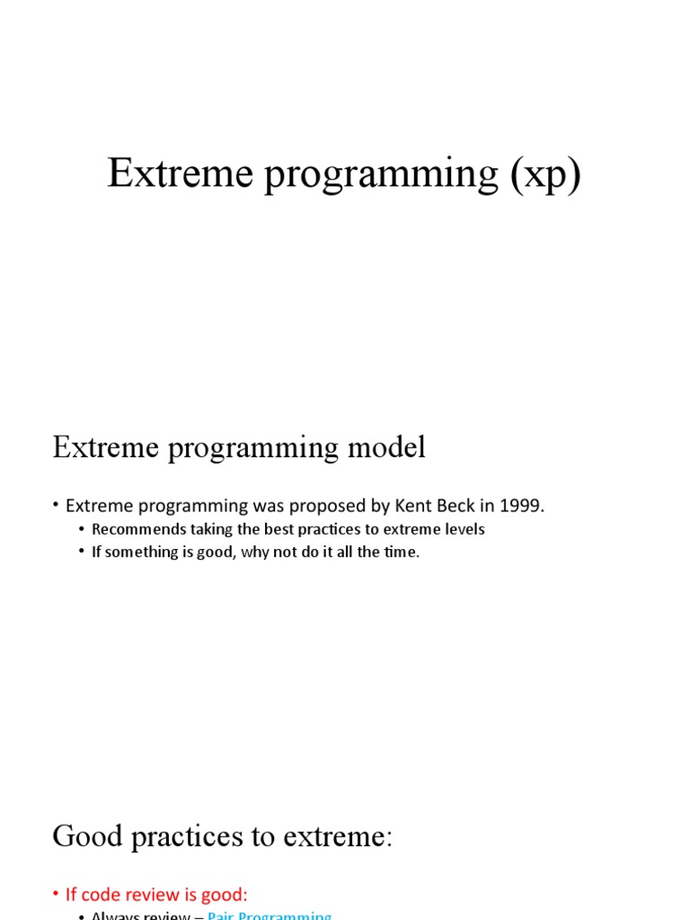 Extreme Programming (XP) | PDF | Software Engineering | Systems Engineering