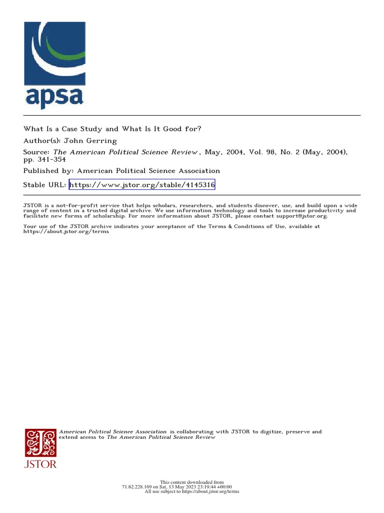 What Is A Case Study and What Is It Good For | PDF | Causality | Science