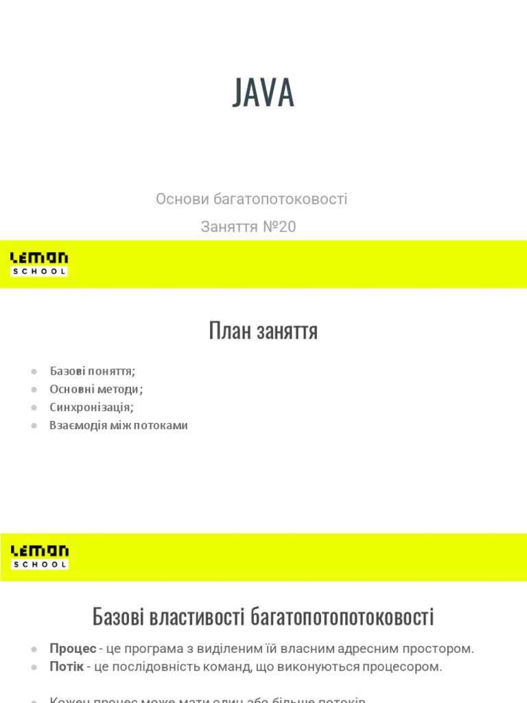Lecture 21 Multithreading.-Basics | PDF