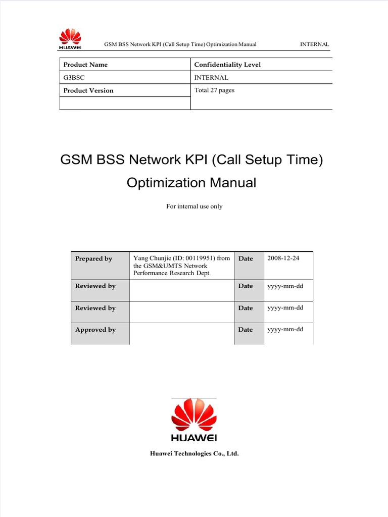 Call Setup Time Optimization Guide | PDF | Gsm | Electronics