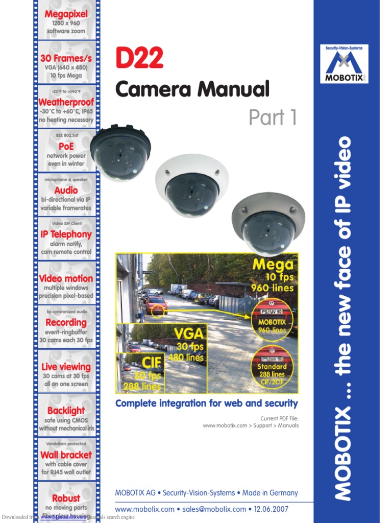 d22 Mobotix | PDF | Voice Over Ip | Computer Network