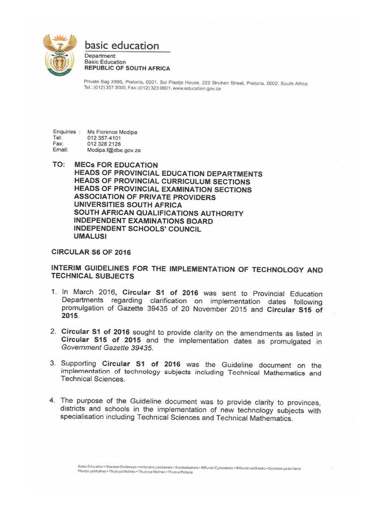 Circula S6 of 2016 | PDF