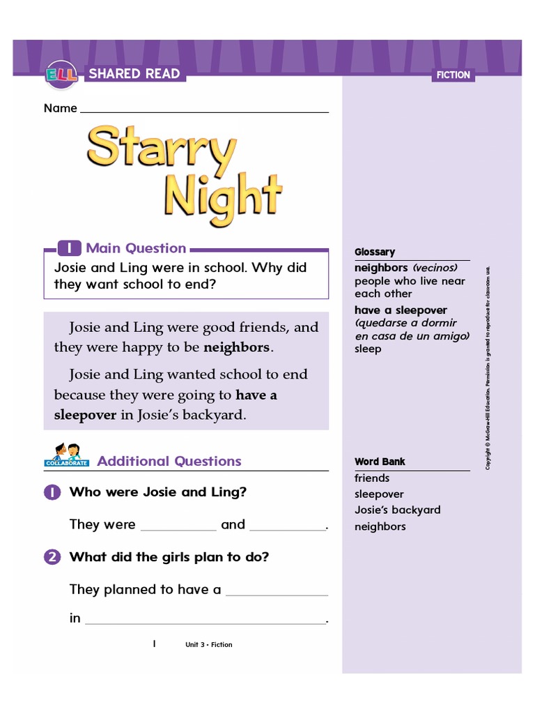 Reading Worksheet | PDF
