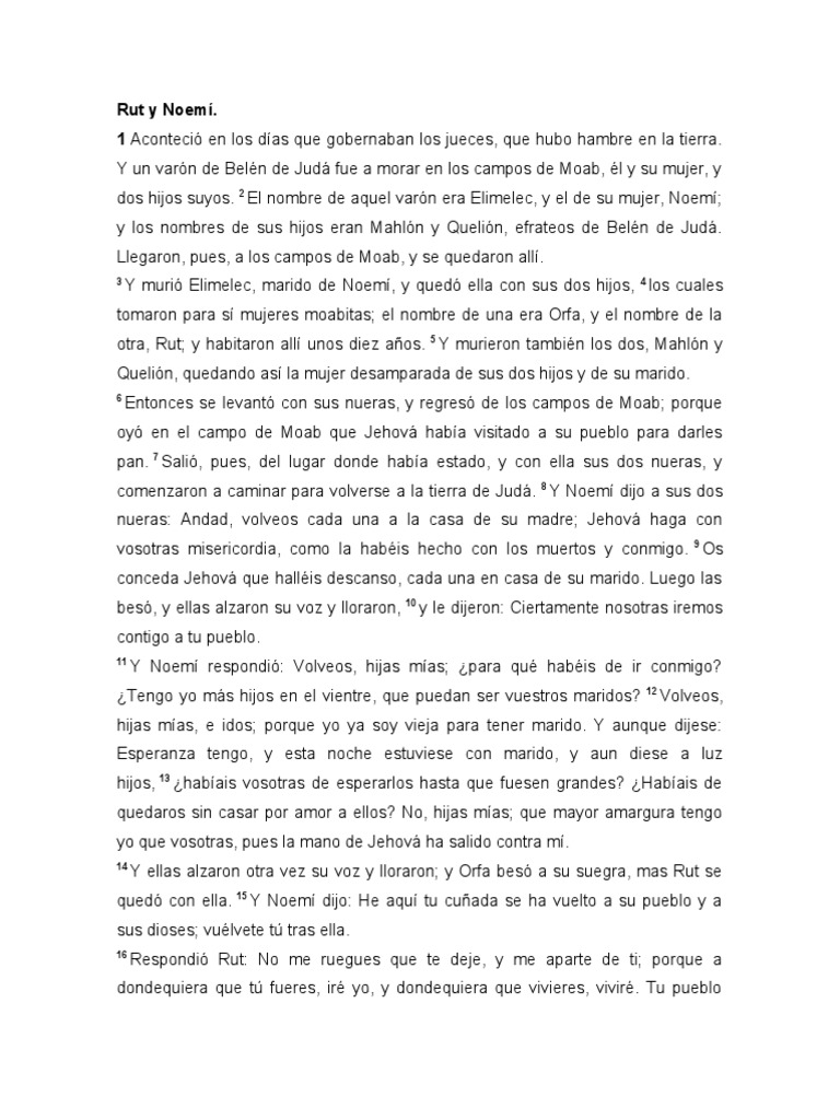 Ruth La Moabita | PDF | Noemí (figura bíblica) | Libro de rut