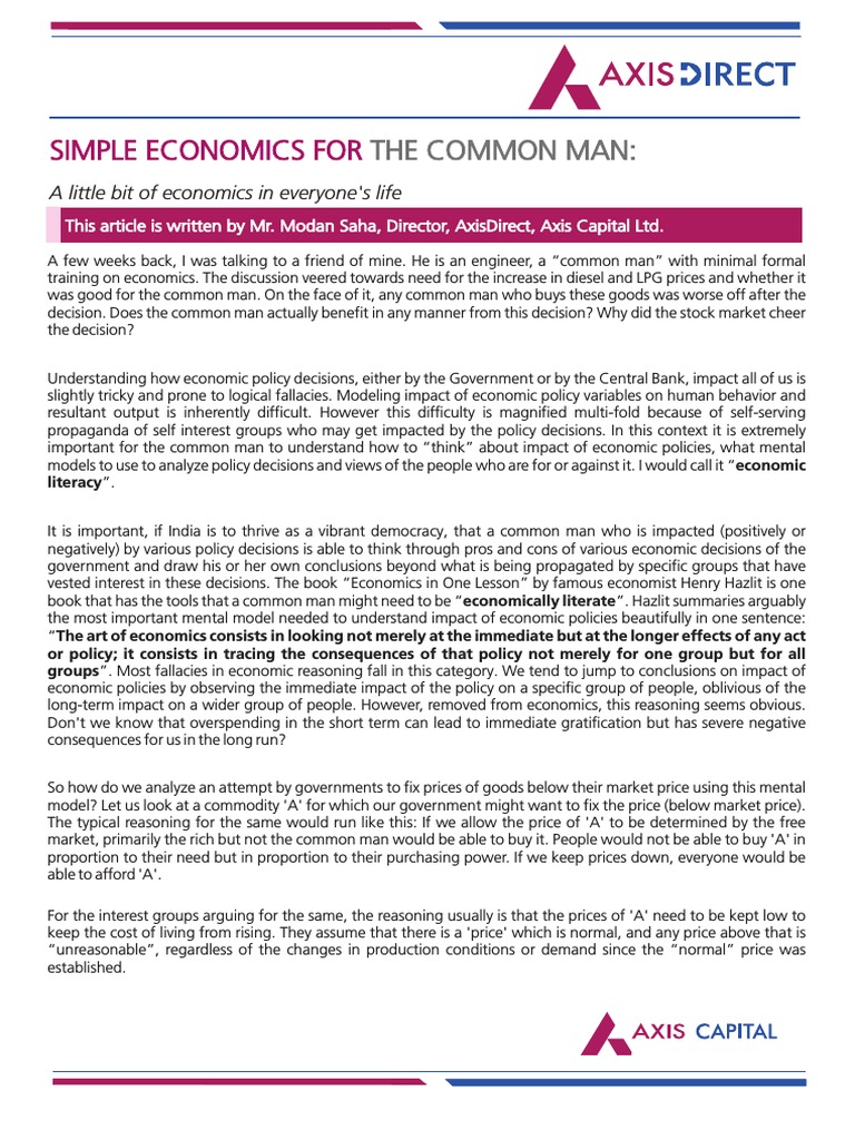 Simple Economics | Download Free PDF | Cost Of Living | Subsidy