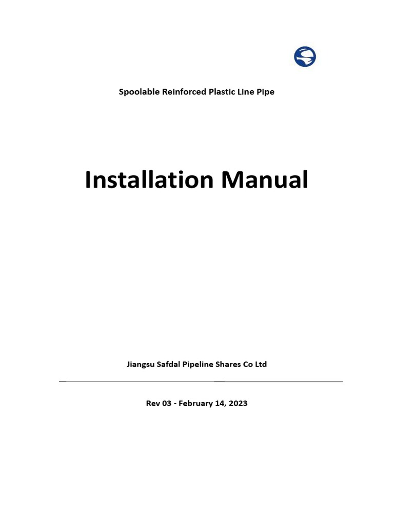 Installation Manual - Safdal RTP Products - Rev03 - 2023.02.14 | PDF | Pipe (Fluid Conveyance ...