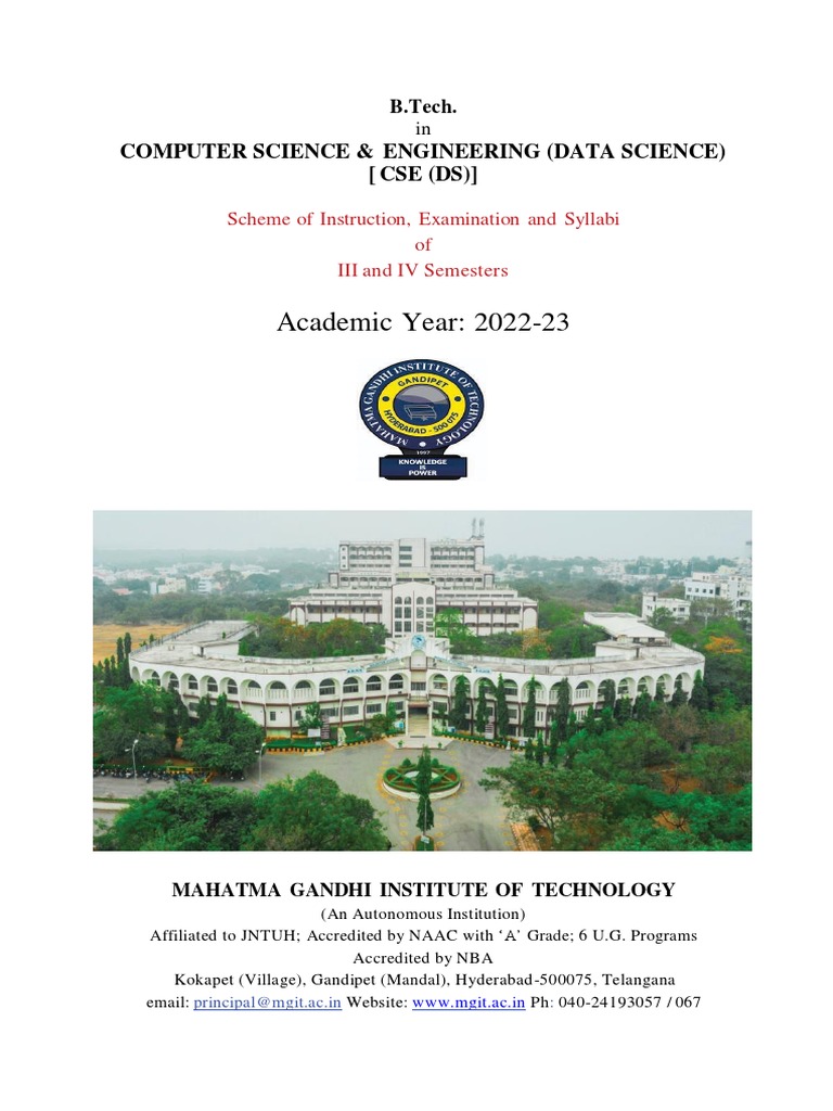 CSD - III & IV Sem MR-21 Syllabus | PDF | Statistics | Regression Analysis