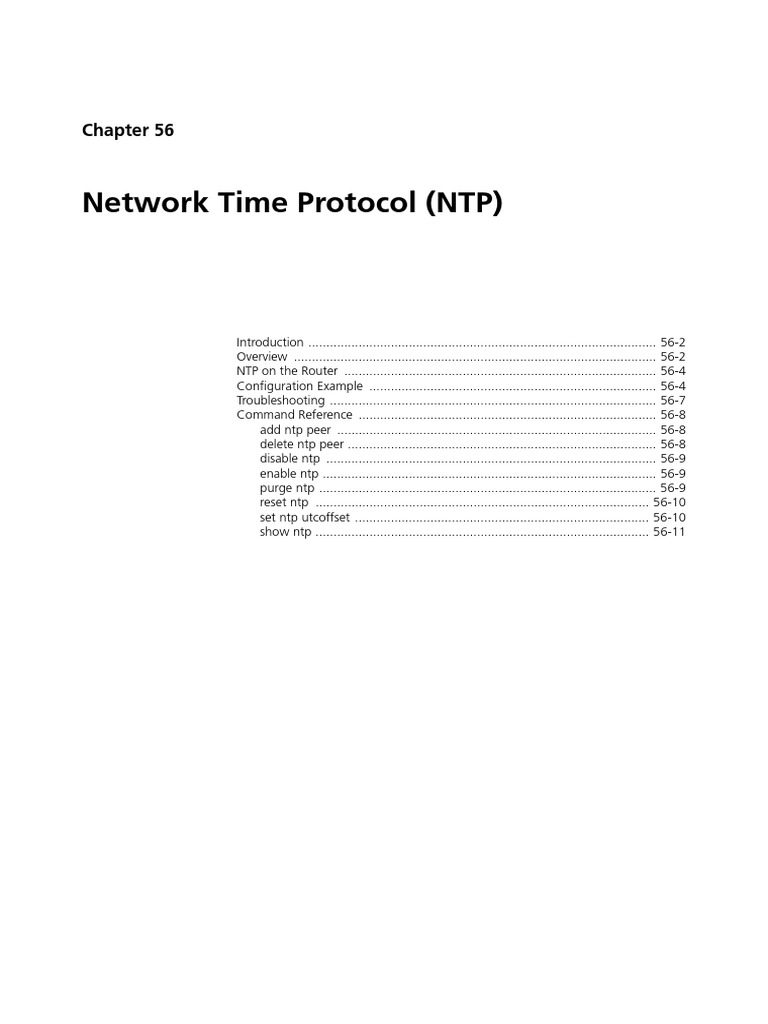 Network Time Protocol Ntp Pdf Router Computing Computer Network