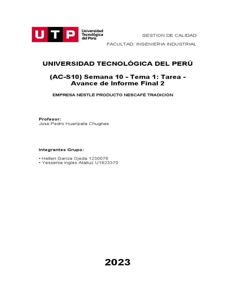 Avance de Informe Final 2 | PDF | Logística | Análisis FODA