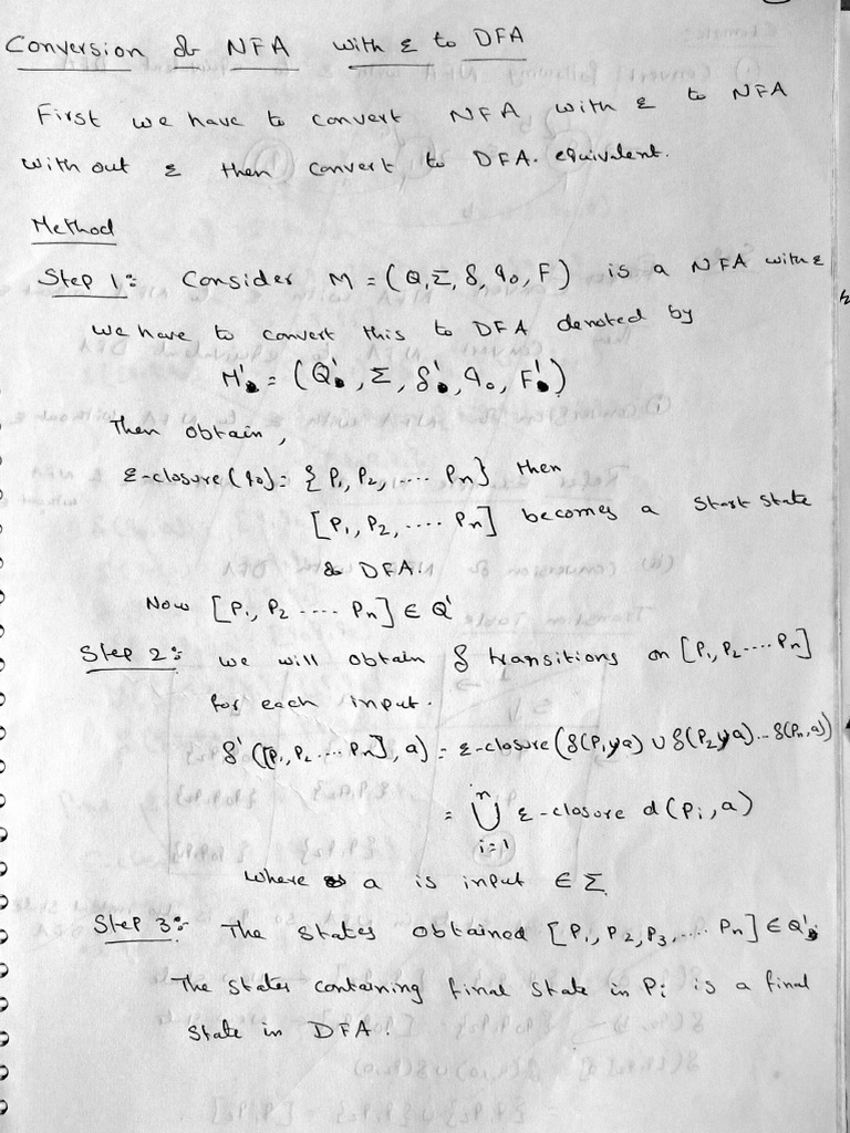 04 Conversion of Nfa With Epsilon To Dfa | PDF 04 Conversion of Nfa With Epsilon To Dfa | PDF
