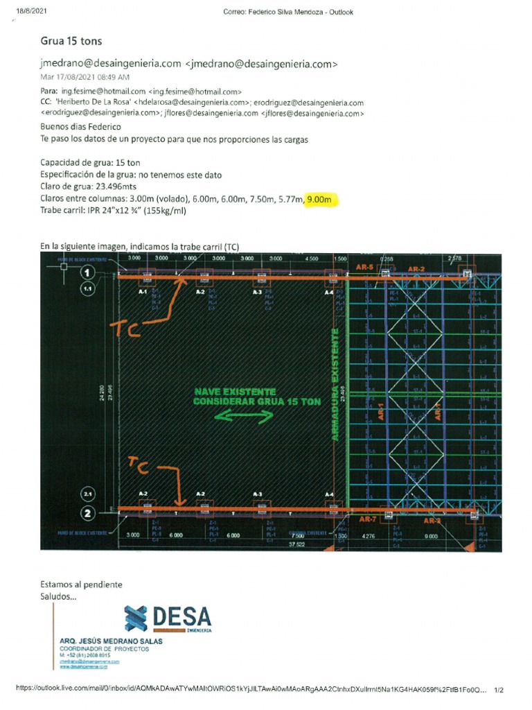 REVISION DE TRABES CARRIL DE 9.00M | PDF