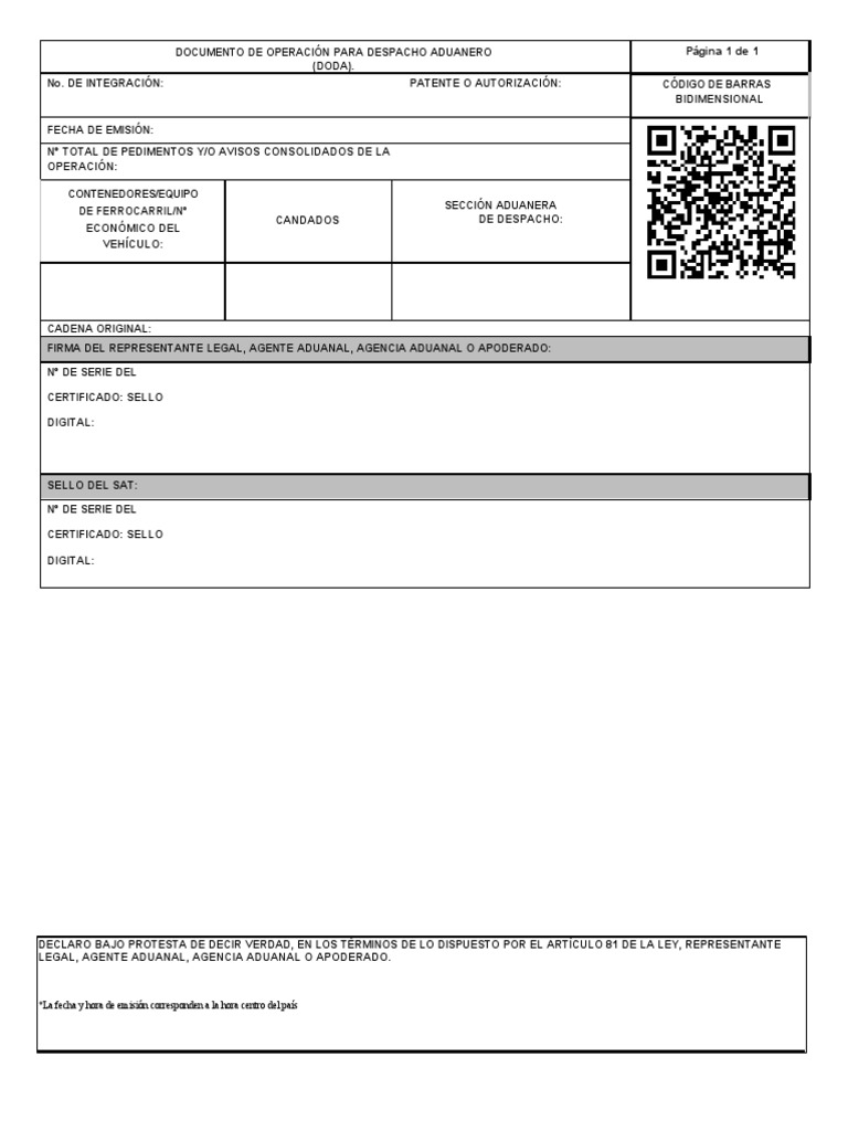 Impresión Doda SIN DATOS | PDF