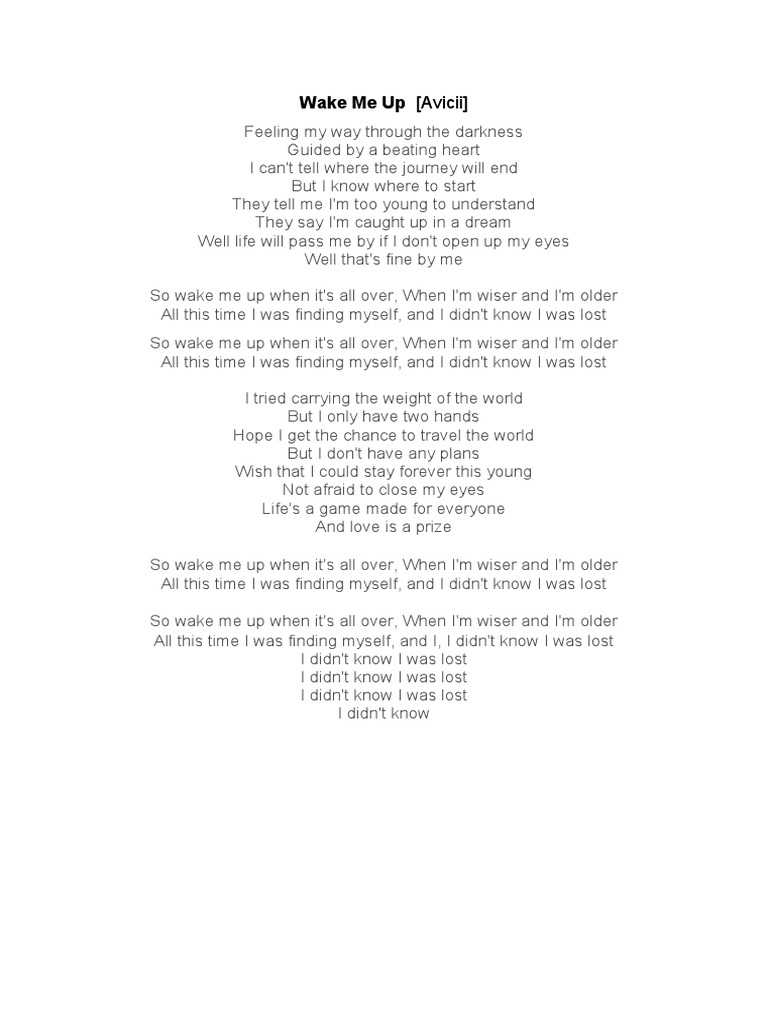 Wake Me Up (Avicii) | PDF