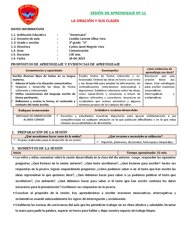 11 - La Oración | PDF | Aprendizaje | Ciencia cognitiva