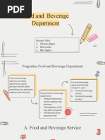 Materi Modul Food and Beverage Service | PDF