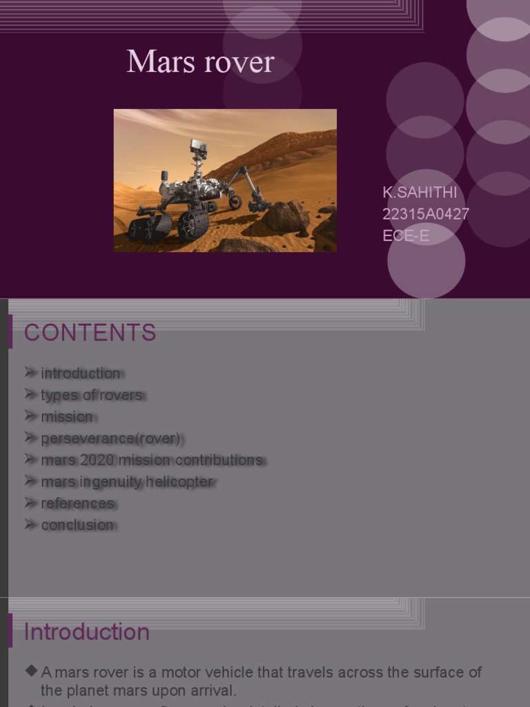 Mars Rover Pdf Mars Rover Space Exploration