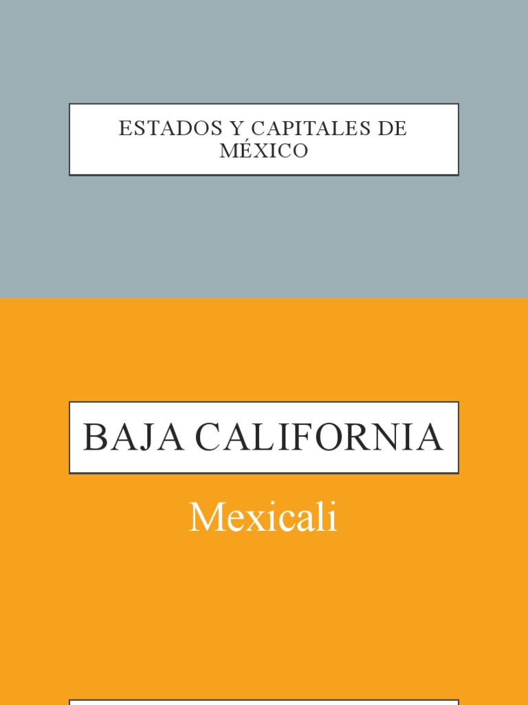 Estados y capitales de México | PDF