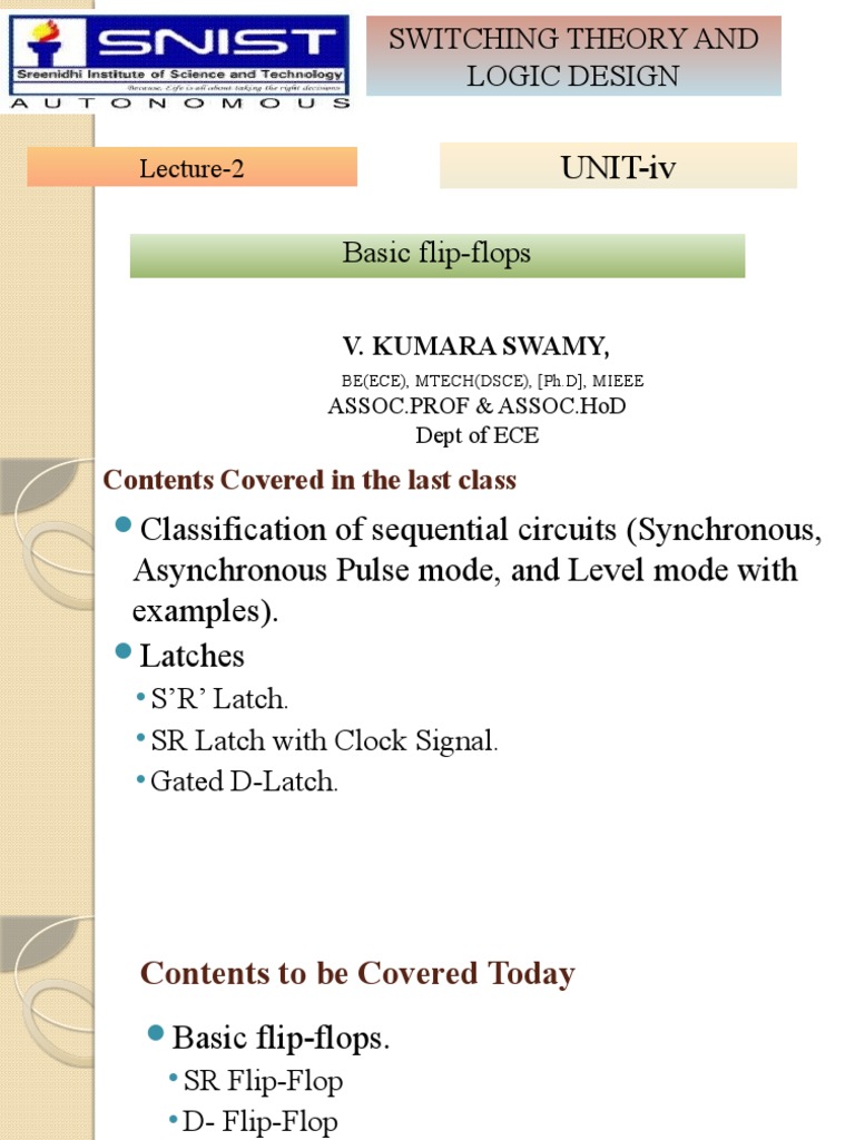 Unit-4 (STLD) Lecture2 | PDF | Computer Hardware | Electrical Circuits