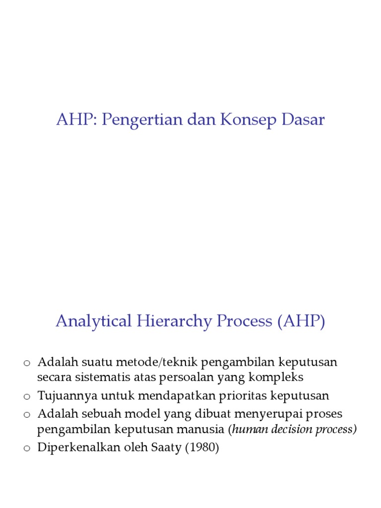 Pertemuan 10 AHP | PDF