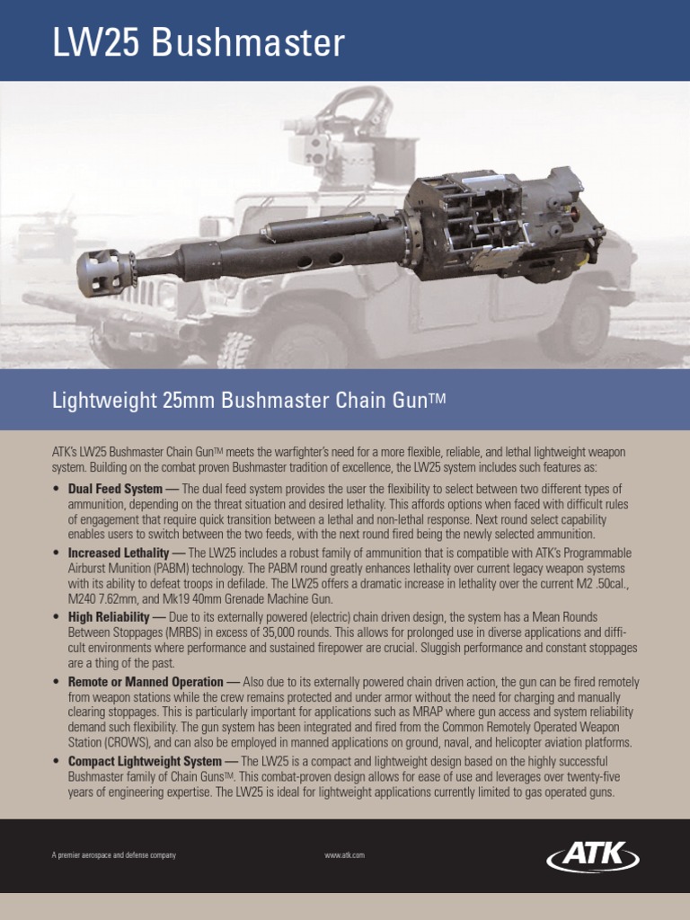 LW25mm Bushmaster Cannon | Ammunition | Equipment
