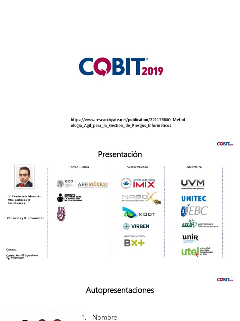 COBIT 2019 | PDF | Cobit | Calidad (comercial)