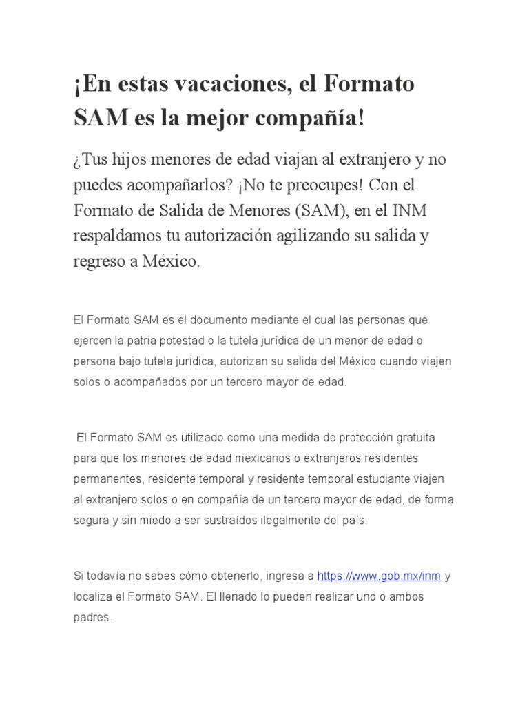 Formato Sam | PDF | Gobierno | Gobierno y personalidad