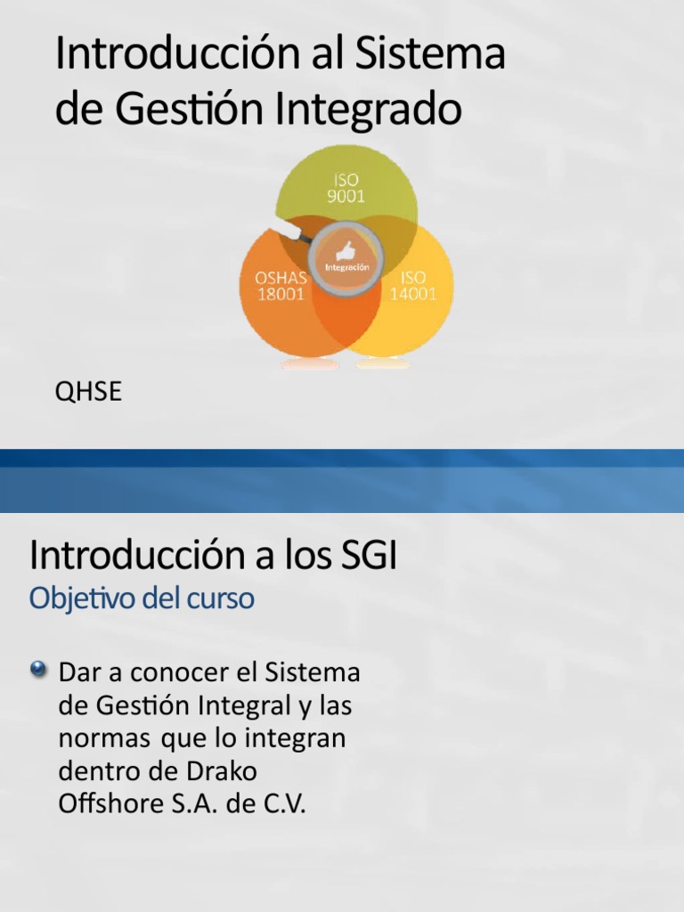 Introducción Al SGI | Descargar gratis PDF | Seguridad y salud ...