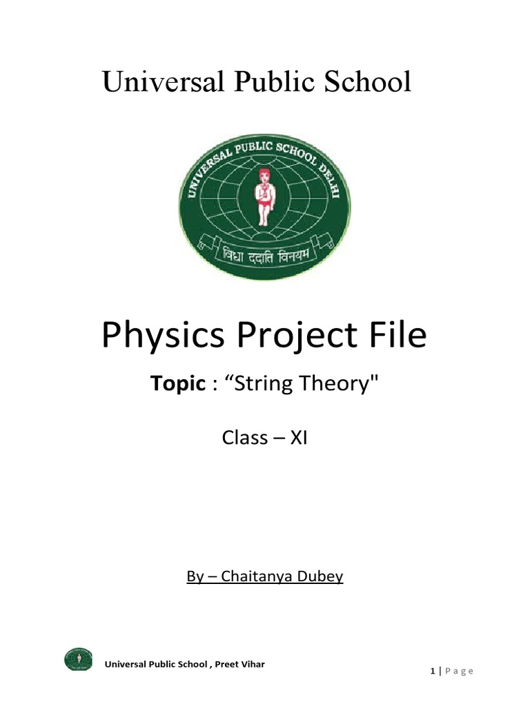 Practical File | PDF | String Theory | Gravity
