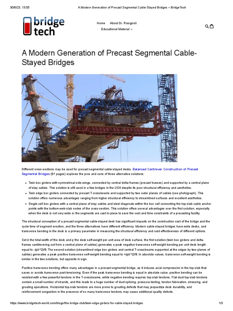 A Modern Generation of Precast Segmental Cable-Stayed Bridges ...