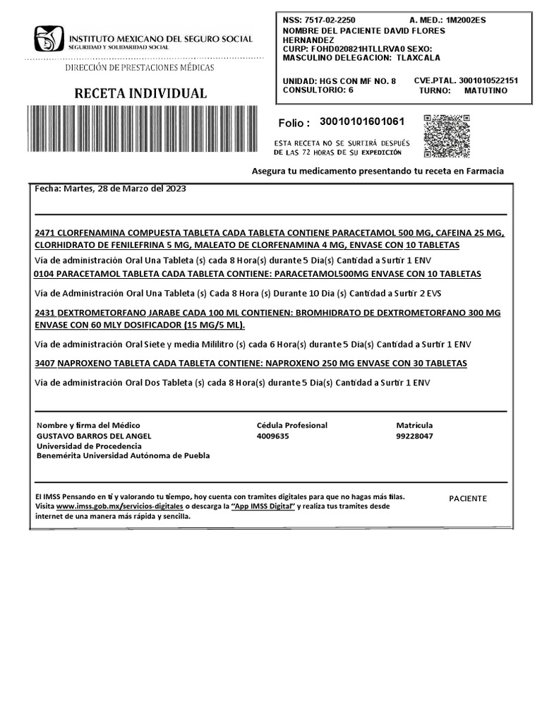 Receta Editable | PDF | Medicina CLINICA | Química medicinal