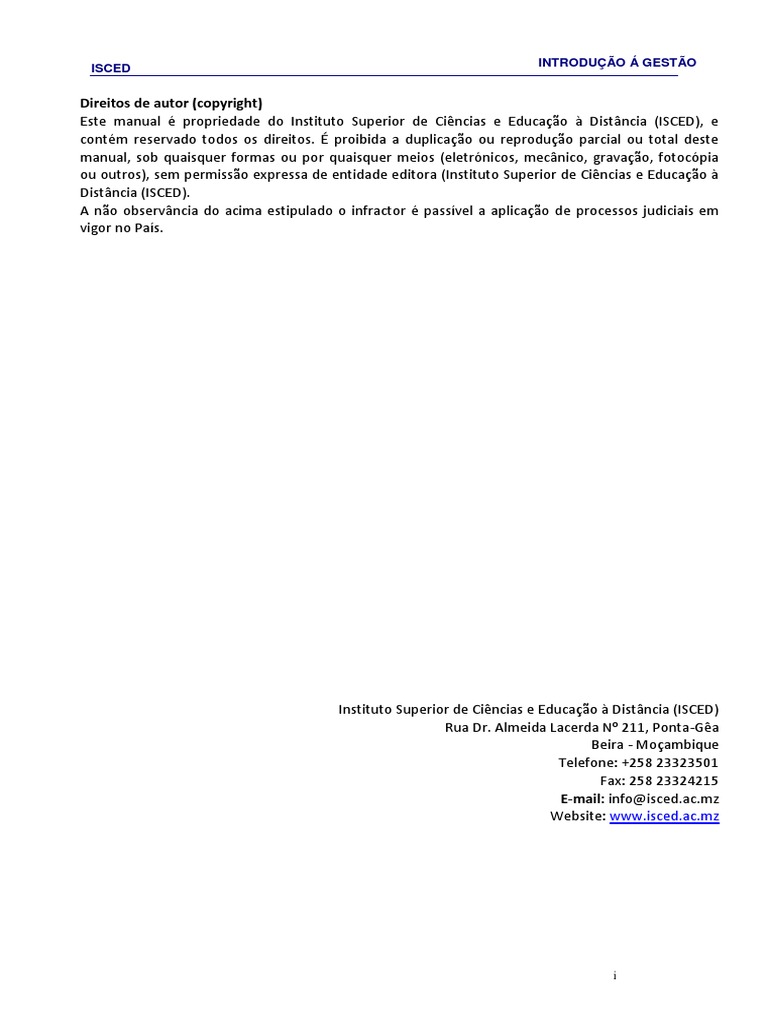 Manual de Introducao A Gestao | PDF | Aprendizado | Science Manual de Introducao A Gestao | PDF | Aprendizado | Science