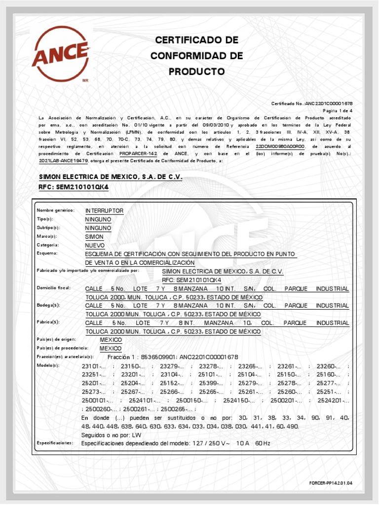 Nom 003 - Int México - Anc2201c00001678 | PDF