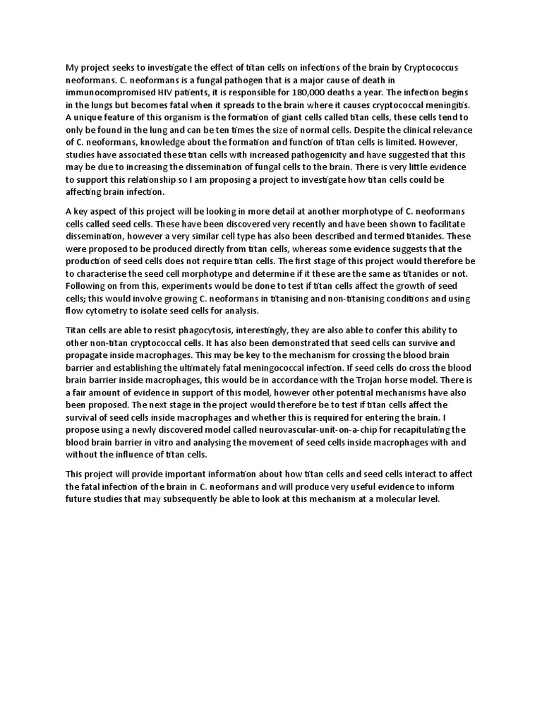 Project Proposal Pitch | PDF | Infection | Microbiology