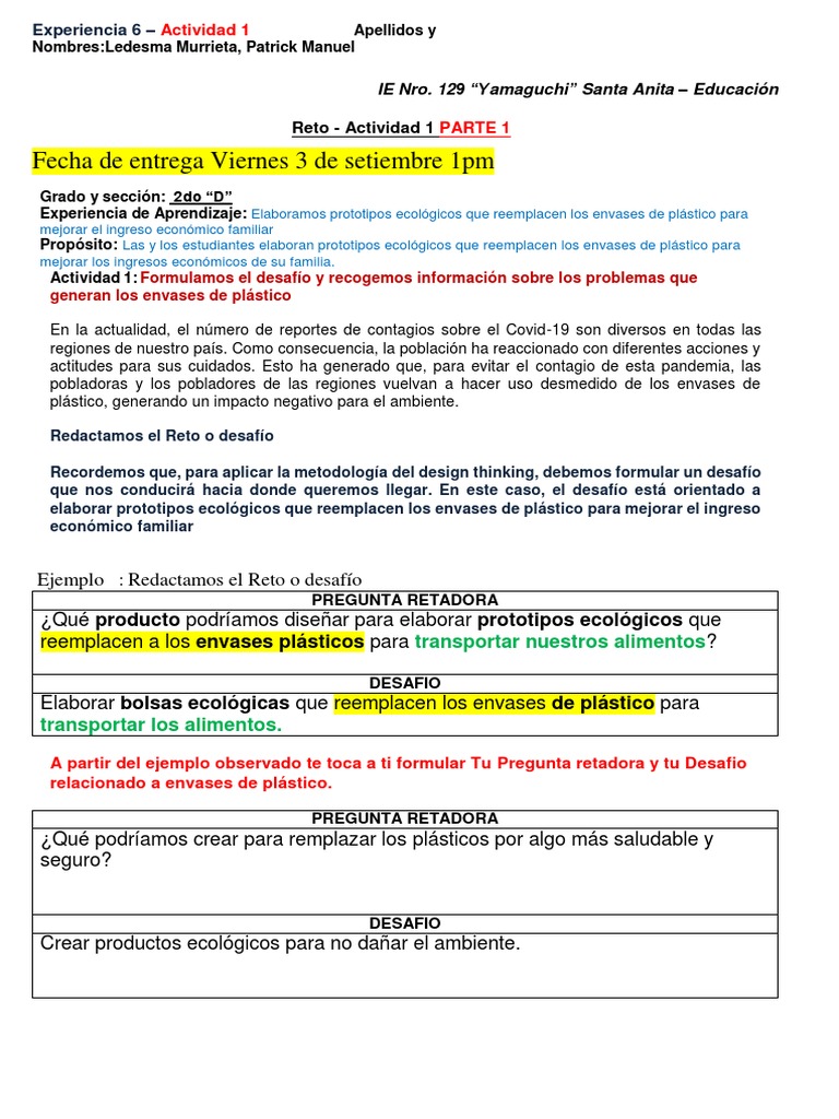 Tarea Patrick Ledesma Ept | PDF | El plastico