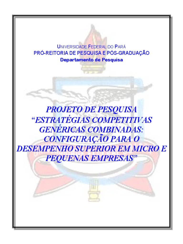 Projeto Estratégias Competitivas Combinadas | PDF | Science